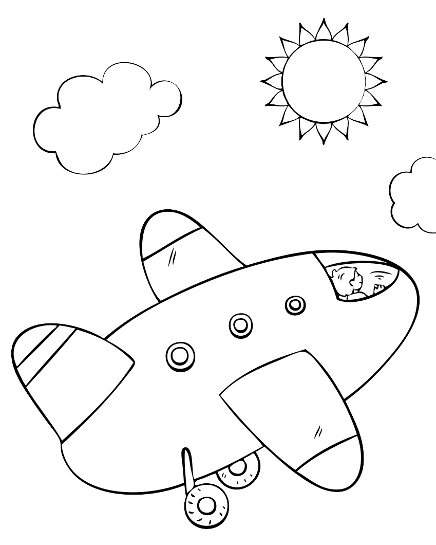 85 Disegni Aerei da colorare