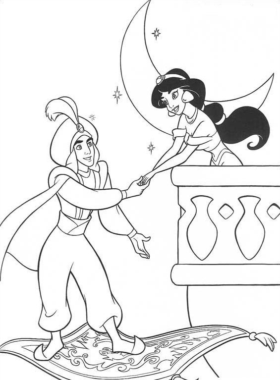 78 Disegni Aladdin da stampare e colorare