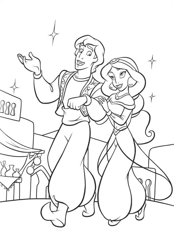 78 Disegni Aladdin da stampare e colorare