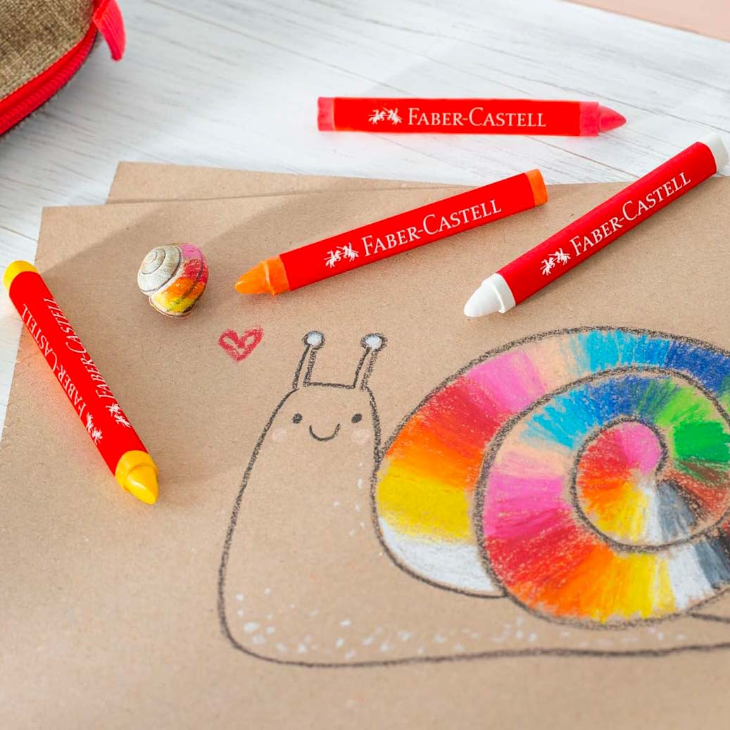 Faber-Castell Pastelli a Cera Bambini: 12 Colori per Piccoli Artisti