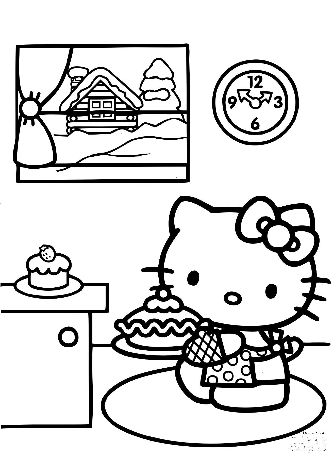 71 Disegni Hello Kitty da Colorare per bambine