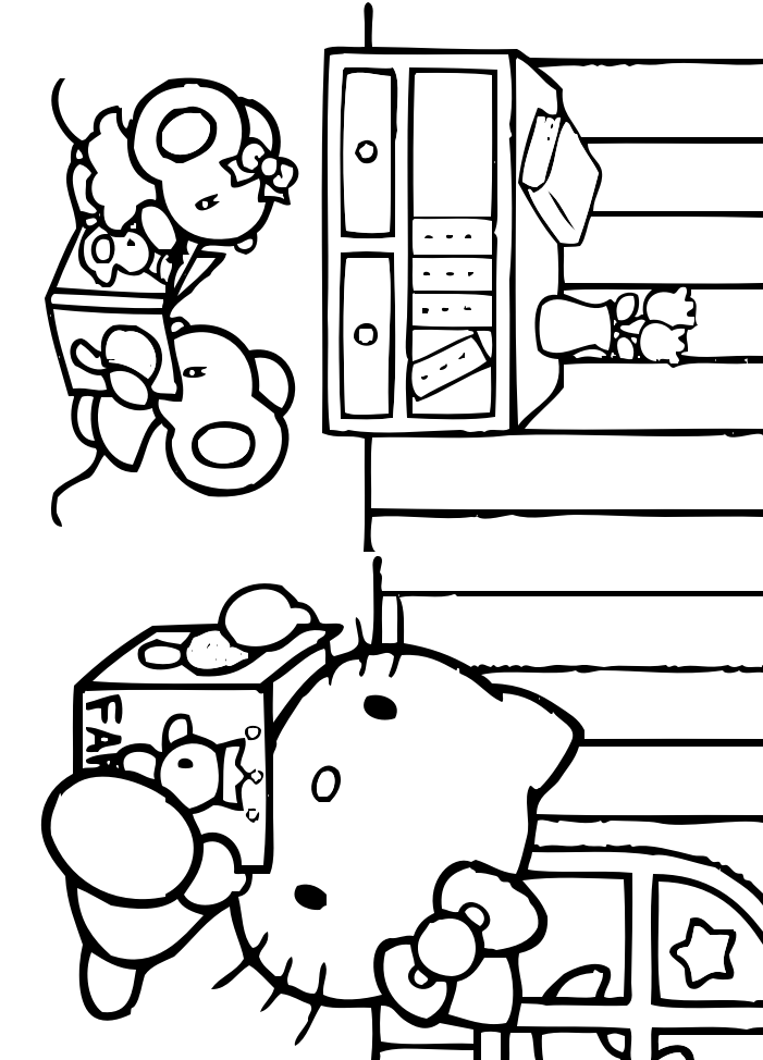 71 Disegni Hello Kitty da Colorare per bambine