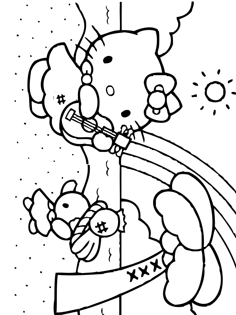 71 Disegni Hello Kitty da Colorare per bambine