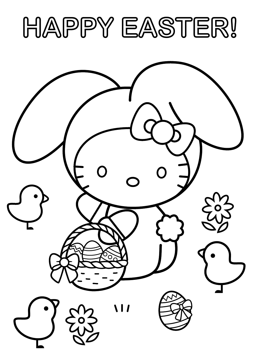 71 Disegni Hello Kitty da Colorare per bambine