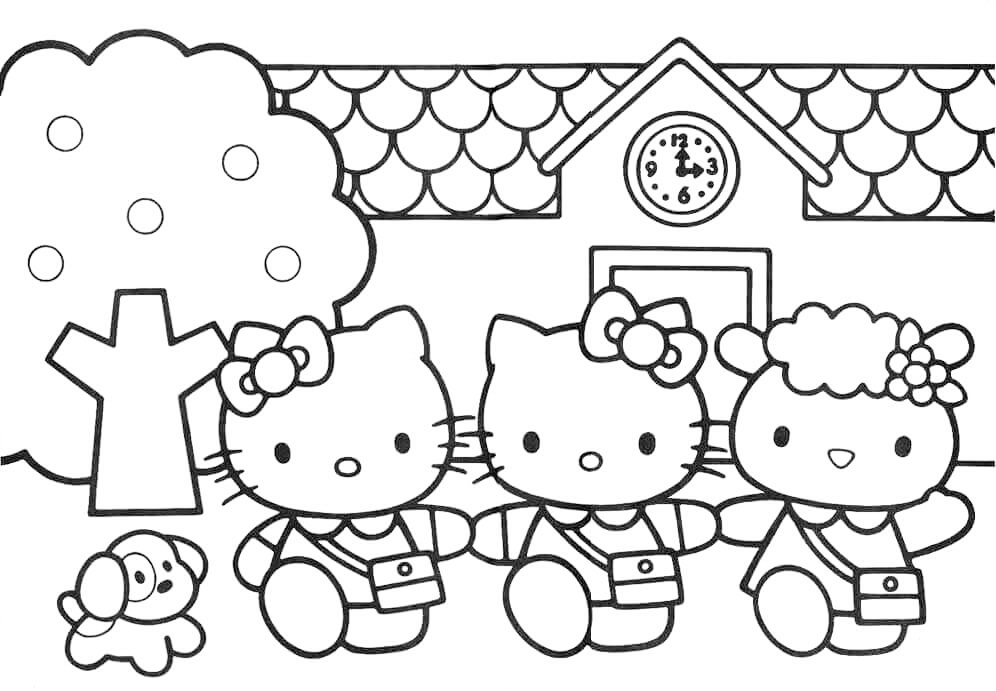 71 Disegni Hello Kitty da Colorare per bambine