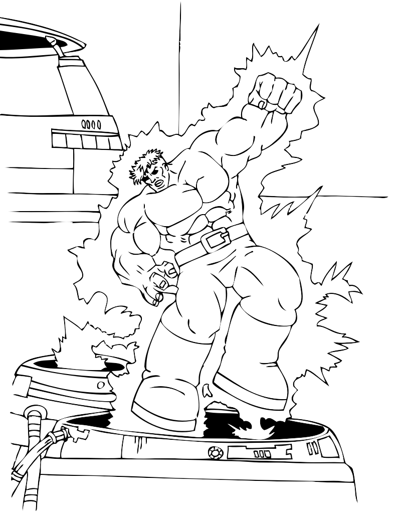 25 Disegni Hulk da Colorare per bambini