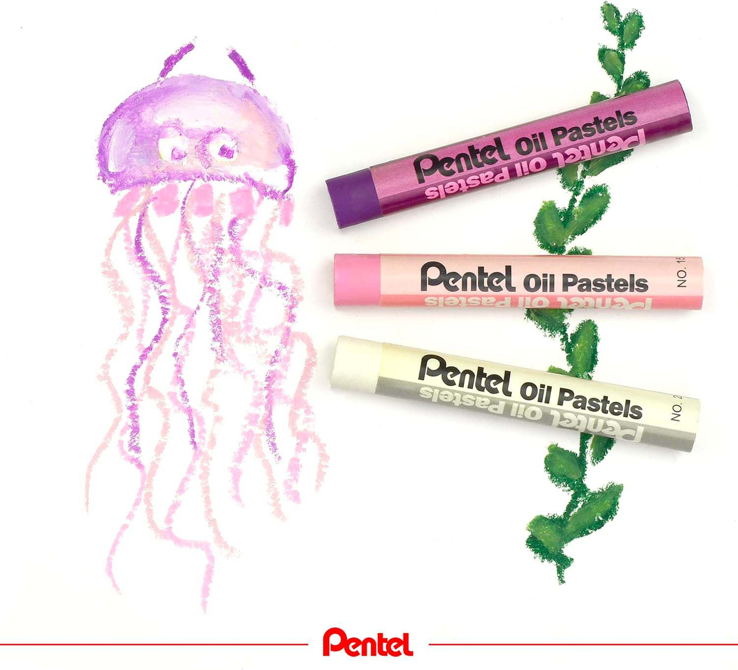 Pentel PHN Pastelli Olio 50 Pezzi: Colori Brillanti e Versatilità